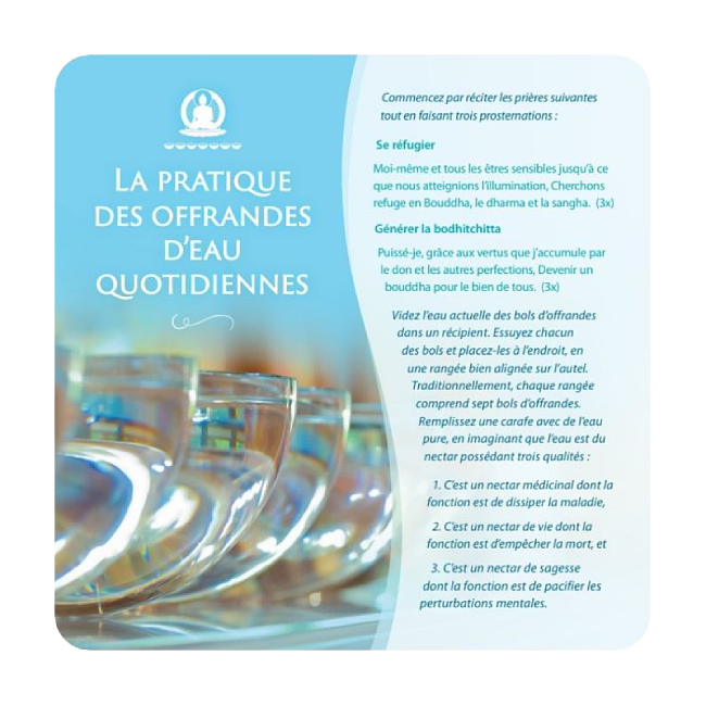 La pratique des offrandes d’eau quotidiennes - carte grand format