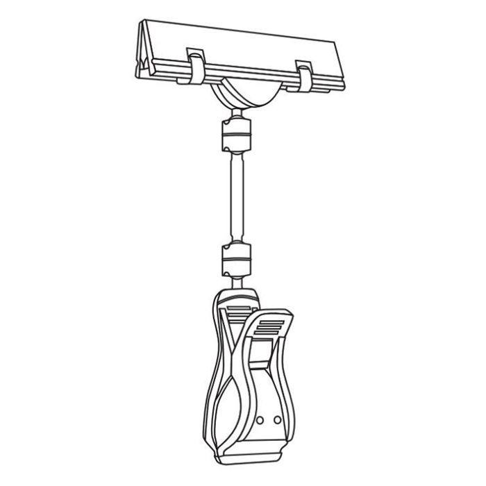 Universal sign gripper (with flexible stem)