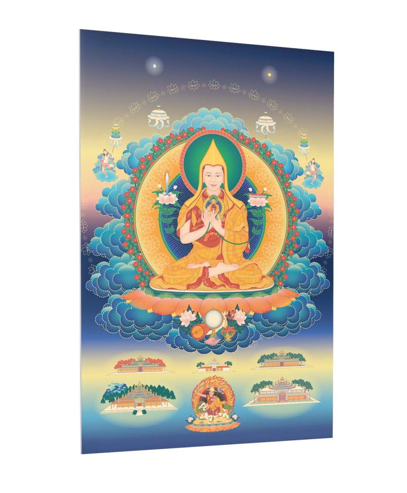 Guru Sumati Buddha Heruka 5 (with five kadampa Temples) | Kadampa Practice