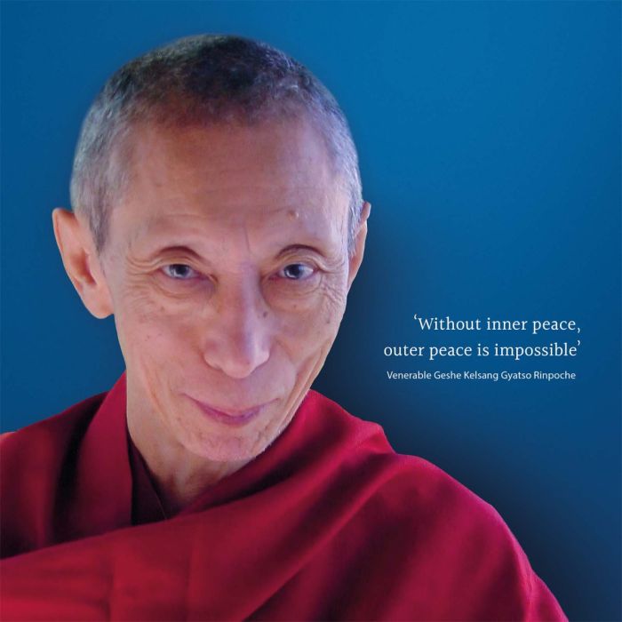 Geshe Kelsang Gyatso 20 (Inner Peace Quote) - SQUARE CARD - 148 x 148mm