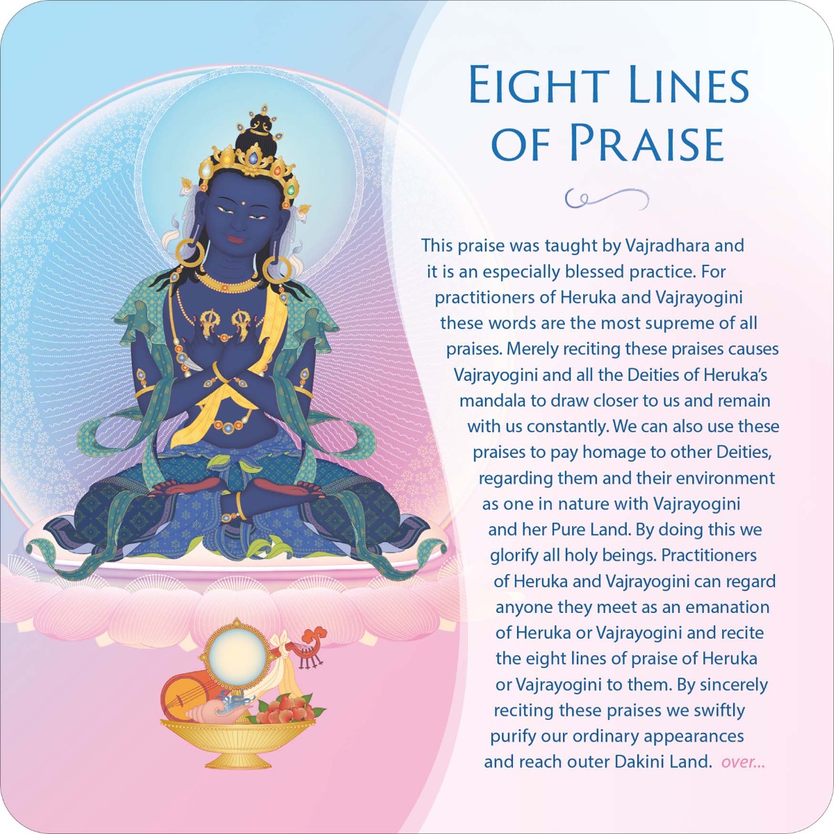 The Practice of the Eight Lines of Praise - LARGE CARD