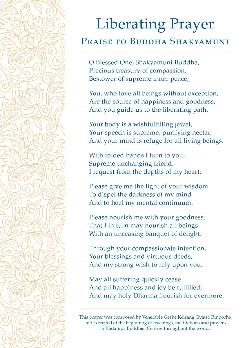 Liberating Prayer - Print - Tharpa Prayers