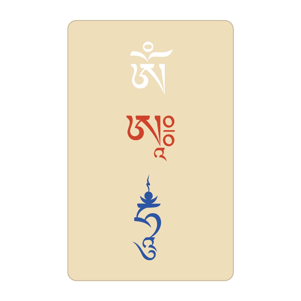 Seed-letter OM AH HUM 2 - MINICARD