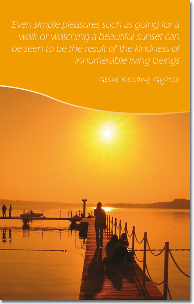 Mini Message Card - Kind Sunset